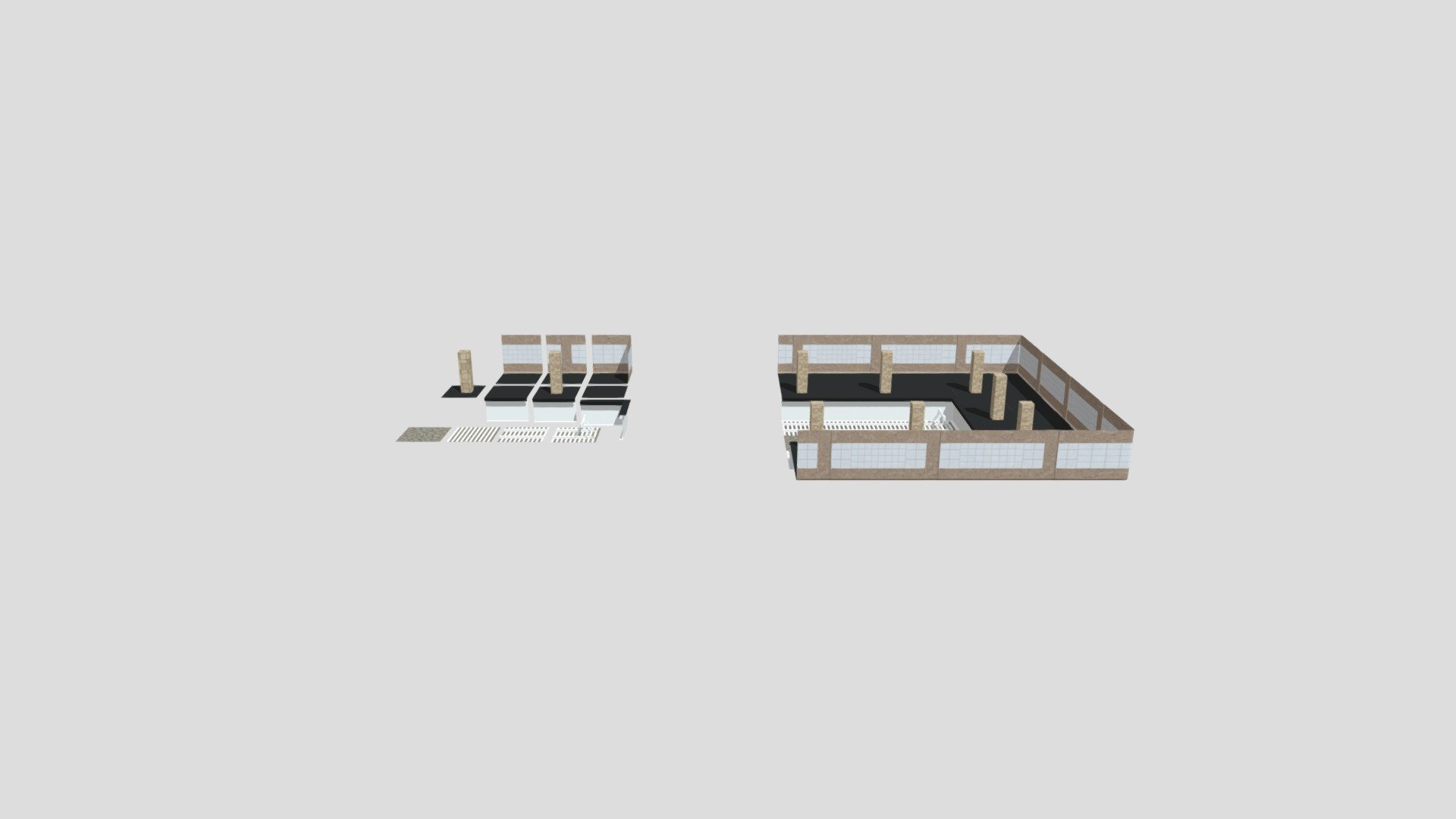 Modular Subway Station - Download Free 3D model by 1030667 [399b4f9] - Sketchfab