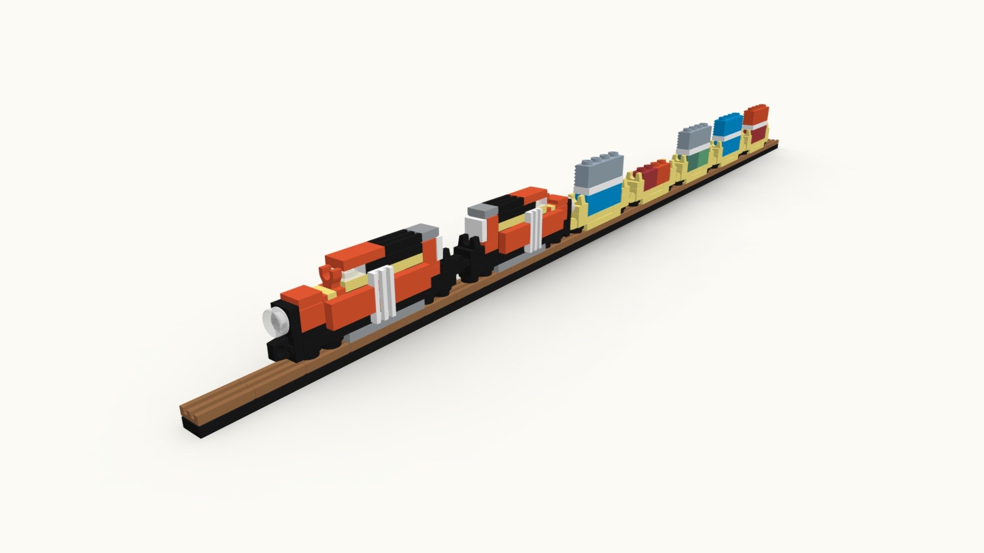 LEGO Double Stack Train MOC [#0095] - Download Free 3D model by The ...