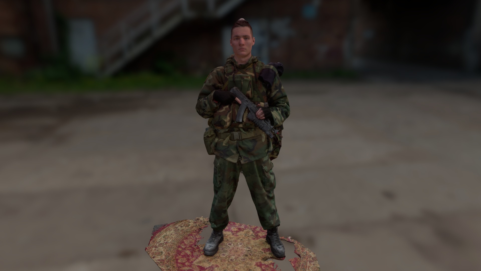 3D scan of cos-player in military fatigues - 3D model by mini-U ...