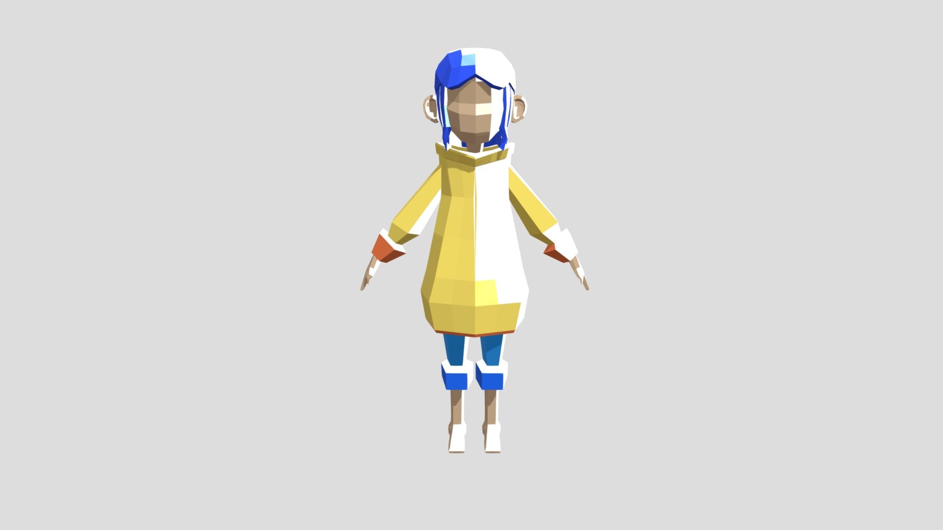 Low Poly Girl - 3D model by NoahAlvarado [39a18af] - Sketchfab