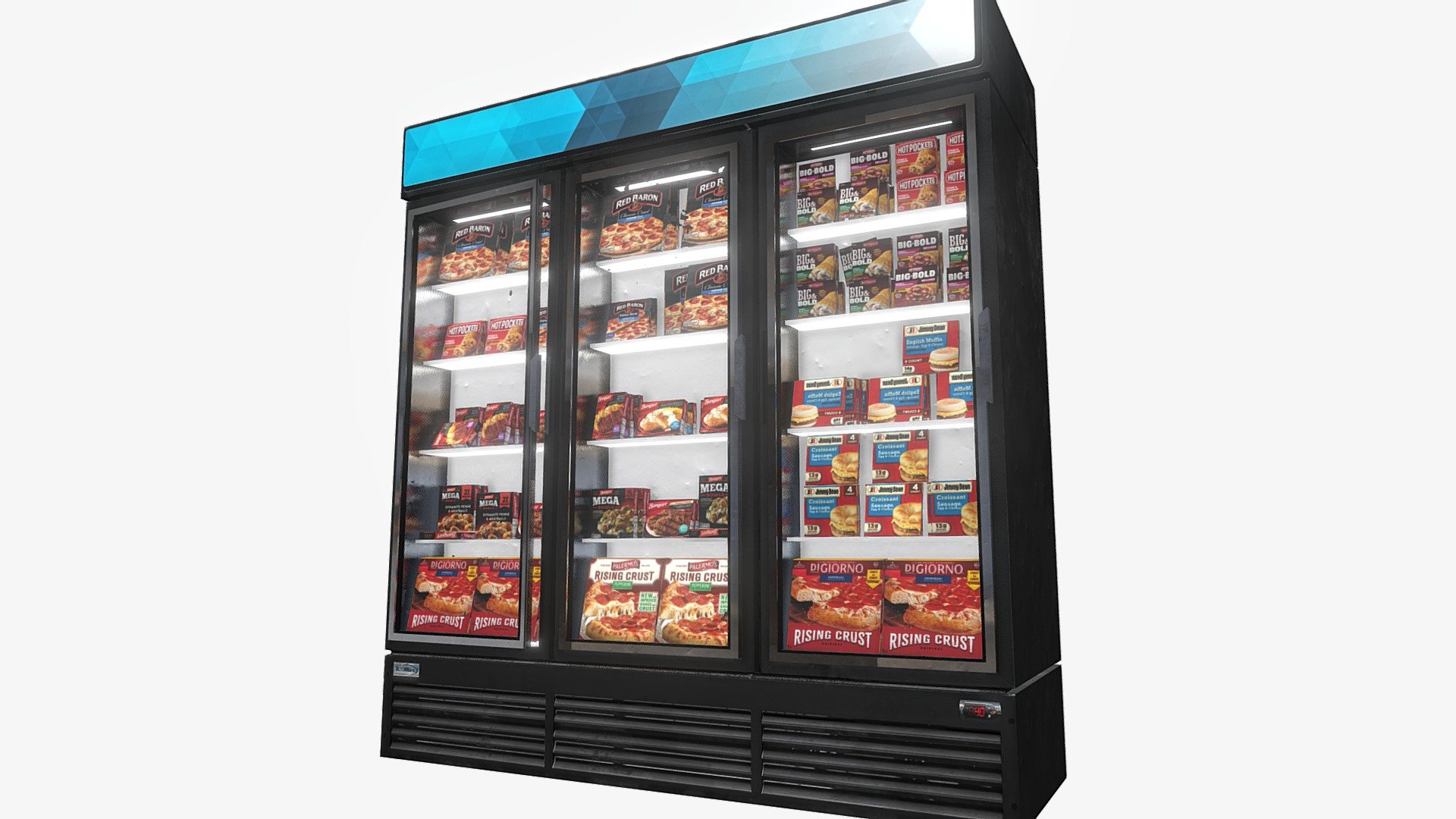 Frozen Food Section (low-poly) Cooler - Buy Royalty Free 3D model by ...