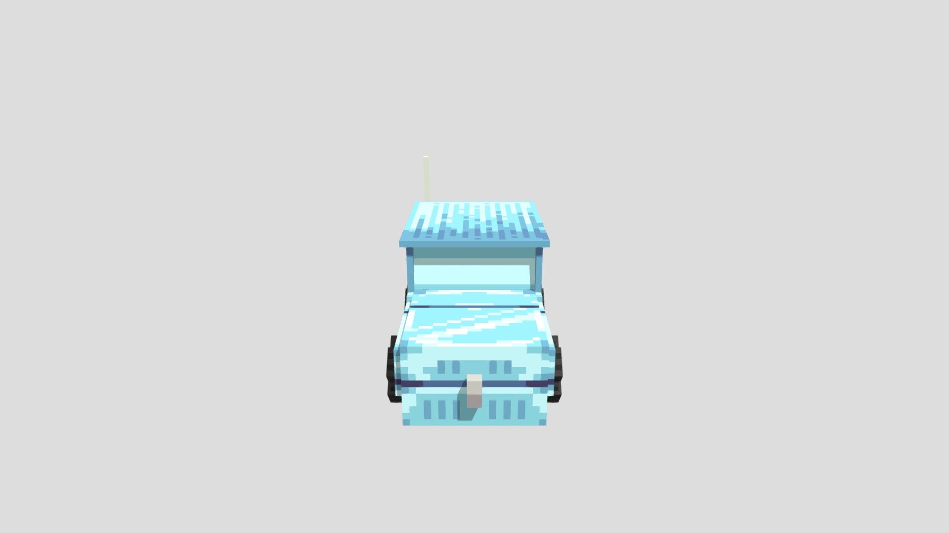 Blue pixelated car (Minecraft style) - 3D model by Nitgo [39a9a9a ...