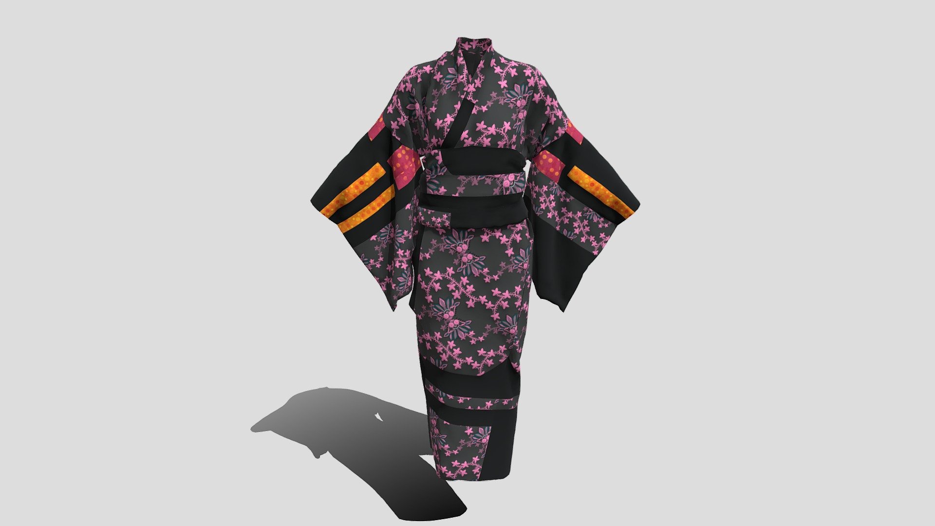 Yukata Dress - Download Free 3D model by Mohammed A (@modo20124 ...