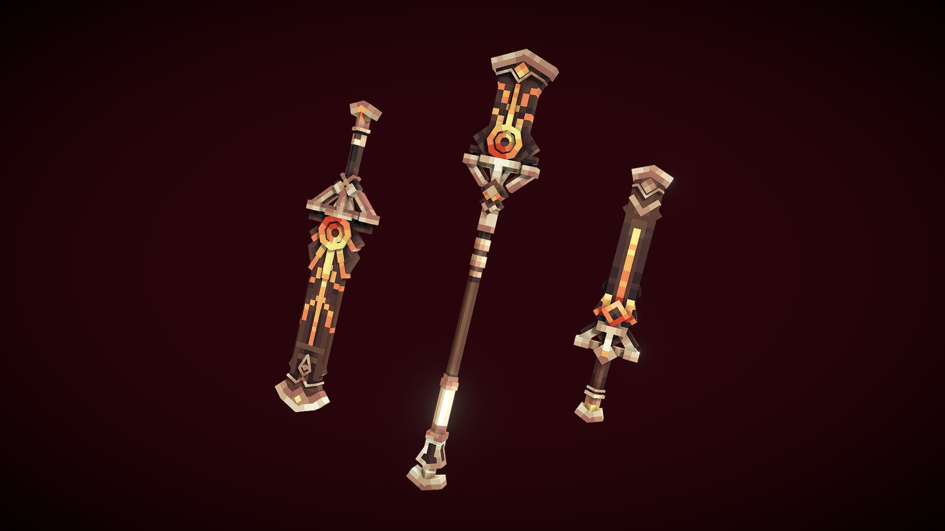 Genshin Impact - Weapons #4 - 3D model by IBARYSTA [39aedc6] - Sketchfab