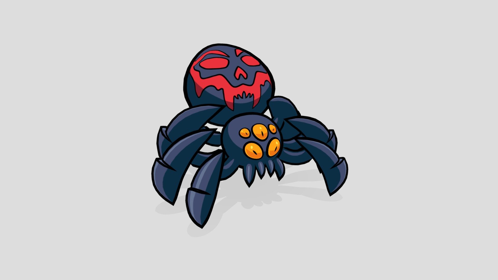 3D Spider [Toon Shaded] - 3D model by Entikai [39af40b] - Sketchfab