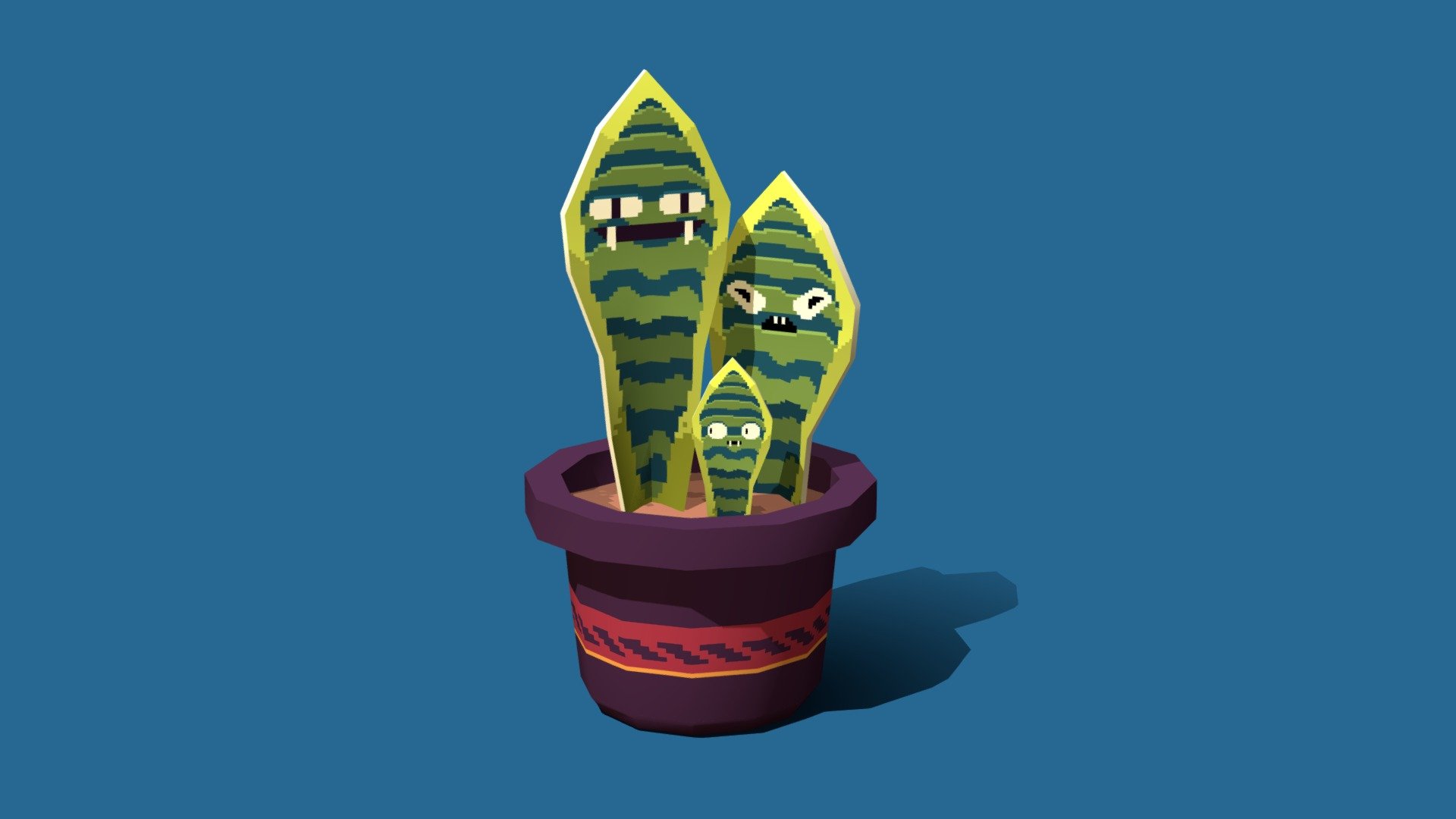 Snake Plant Family - 3D model by kickpixel [39b2fc8] - Sketchfab