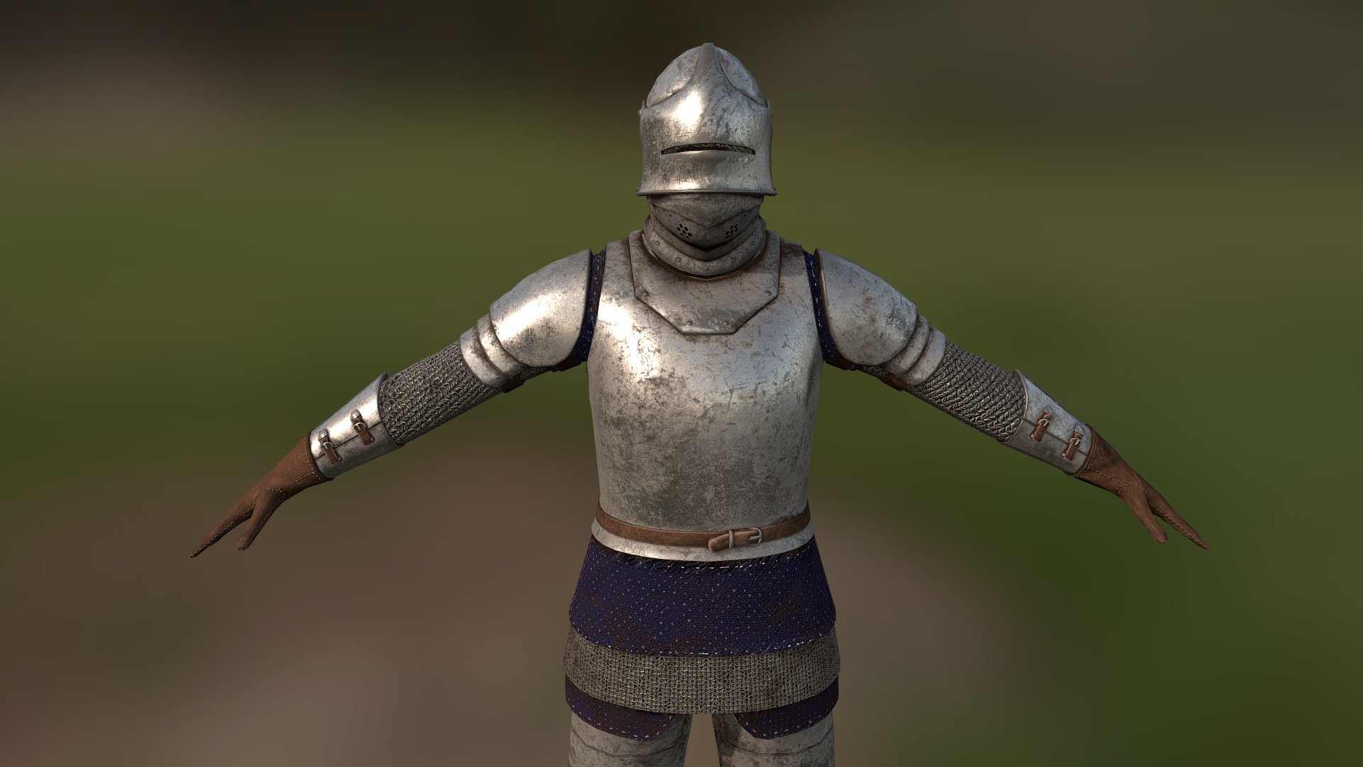 Sallet knight - 3D model by Roy Fredriksz (@RoyFredriksz) [39b5b64 ...
