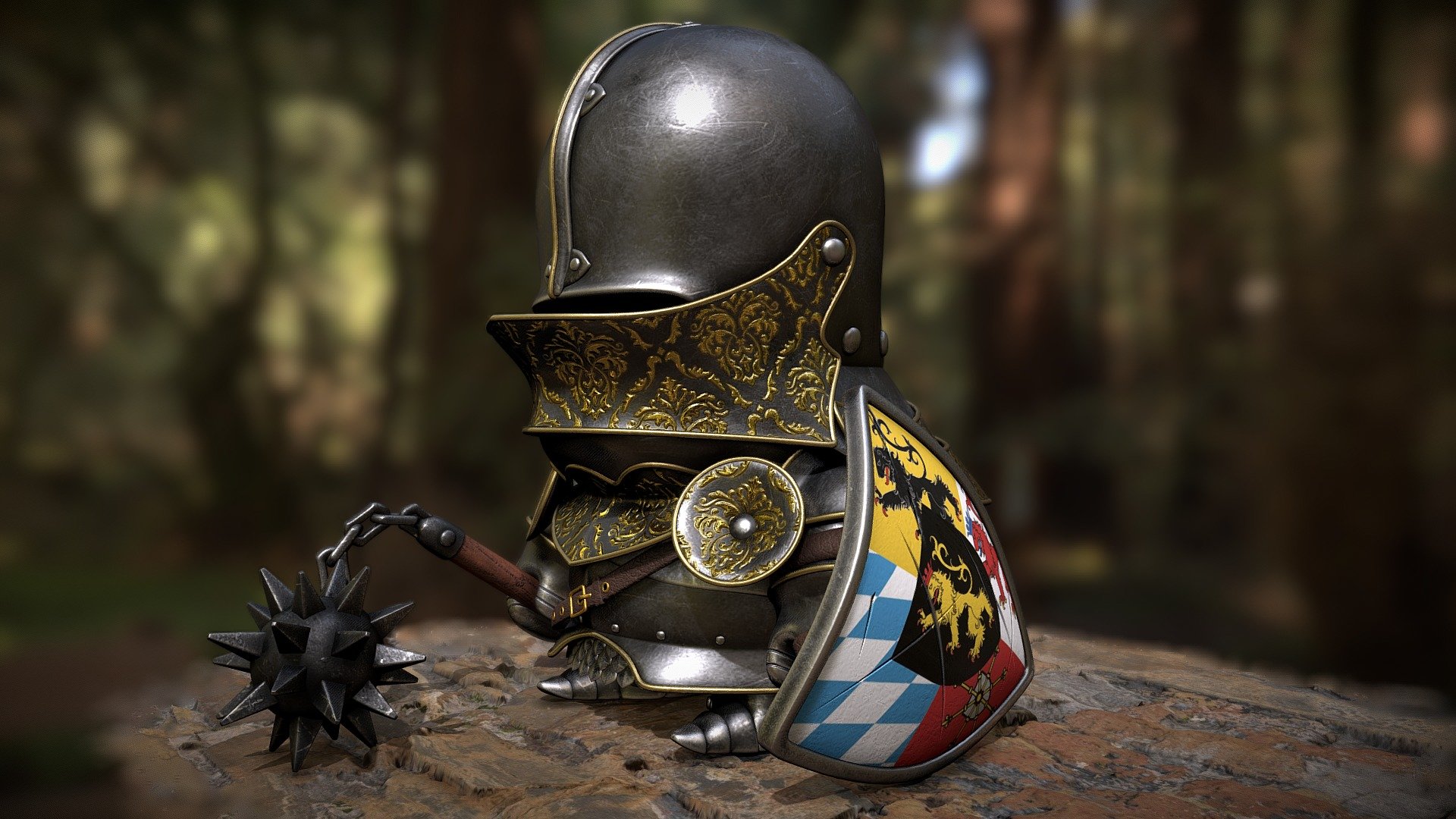 Teddy_Troops Medieval German knight - 3D model by giobiancoFB [39b7230 ...