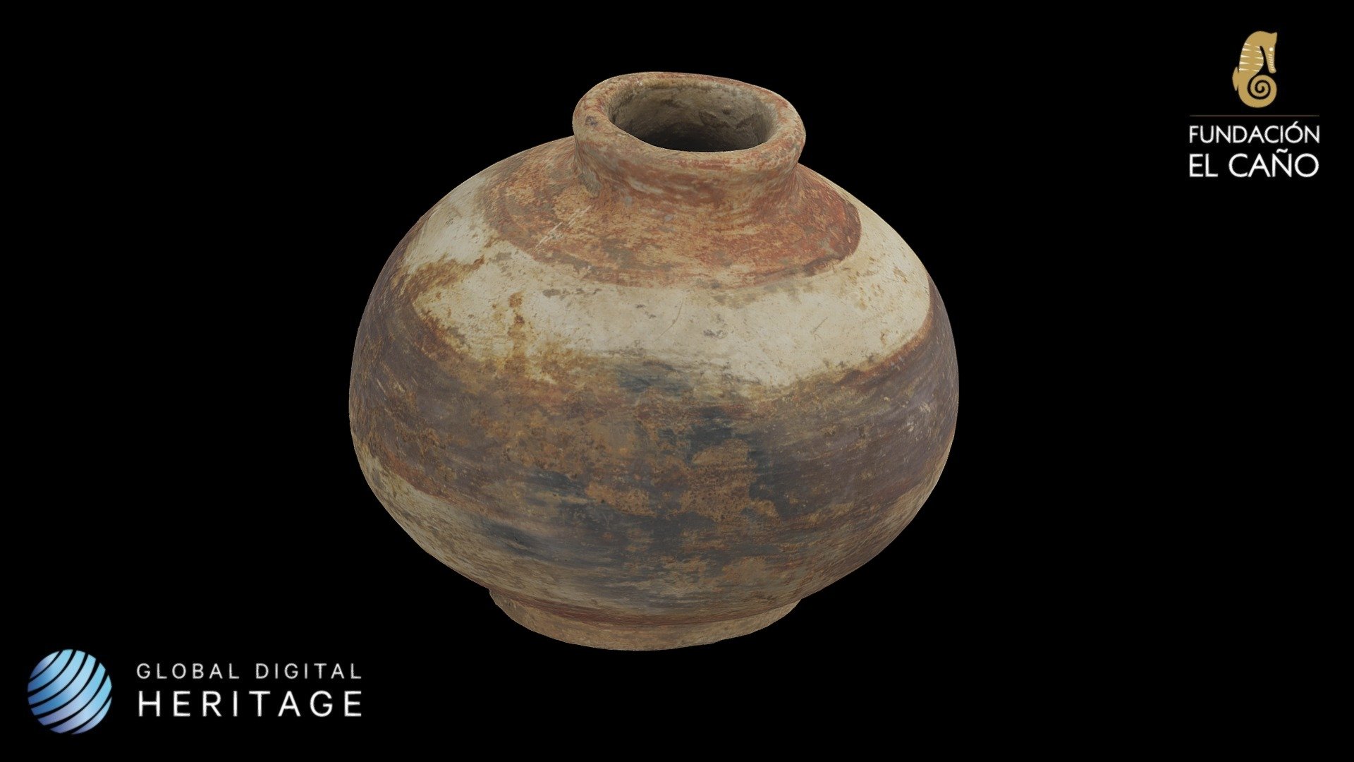 Decorated globular jug, El Caño, Panama - Download Free 3D model by ...