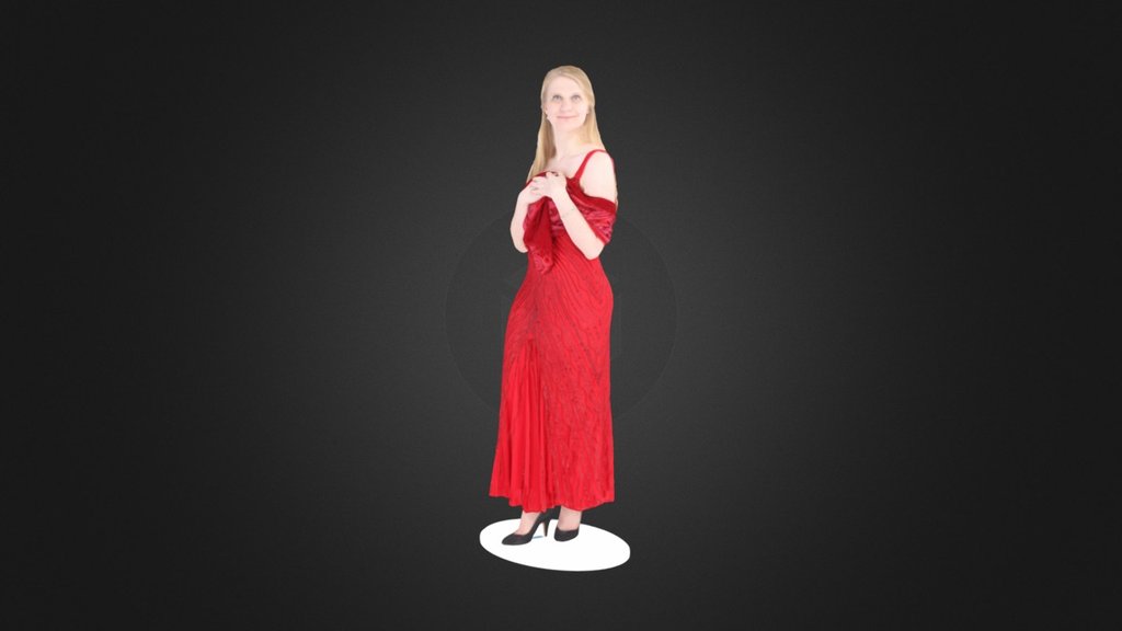 Helena Red Dress - 3D model by shaca147 [39bd717] - Sketchfab