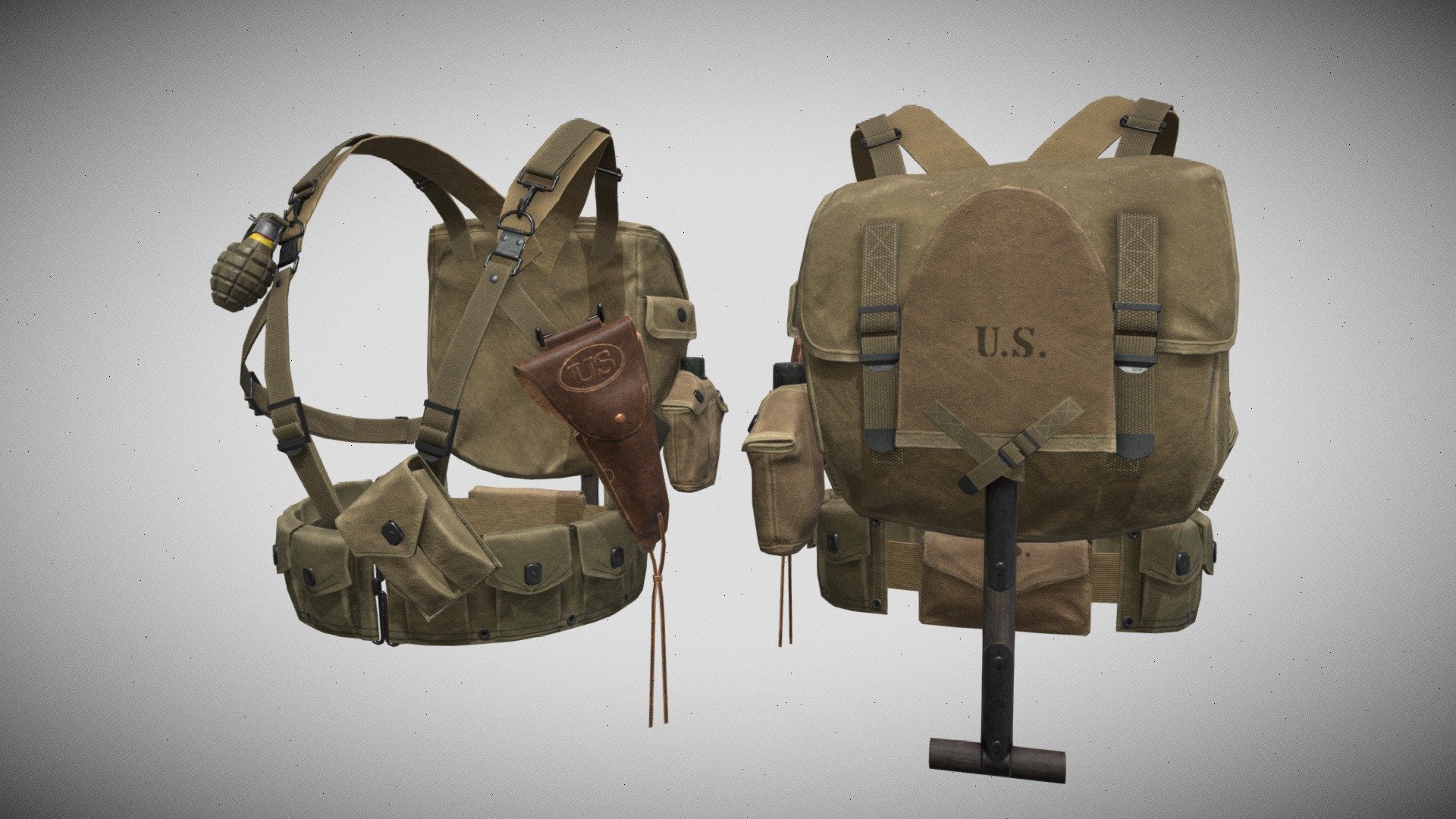 WW2 US Tactical Vest - Buy Royalty Free 3D model by alpenwolf (@alpen ...