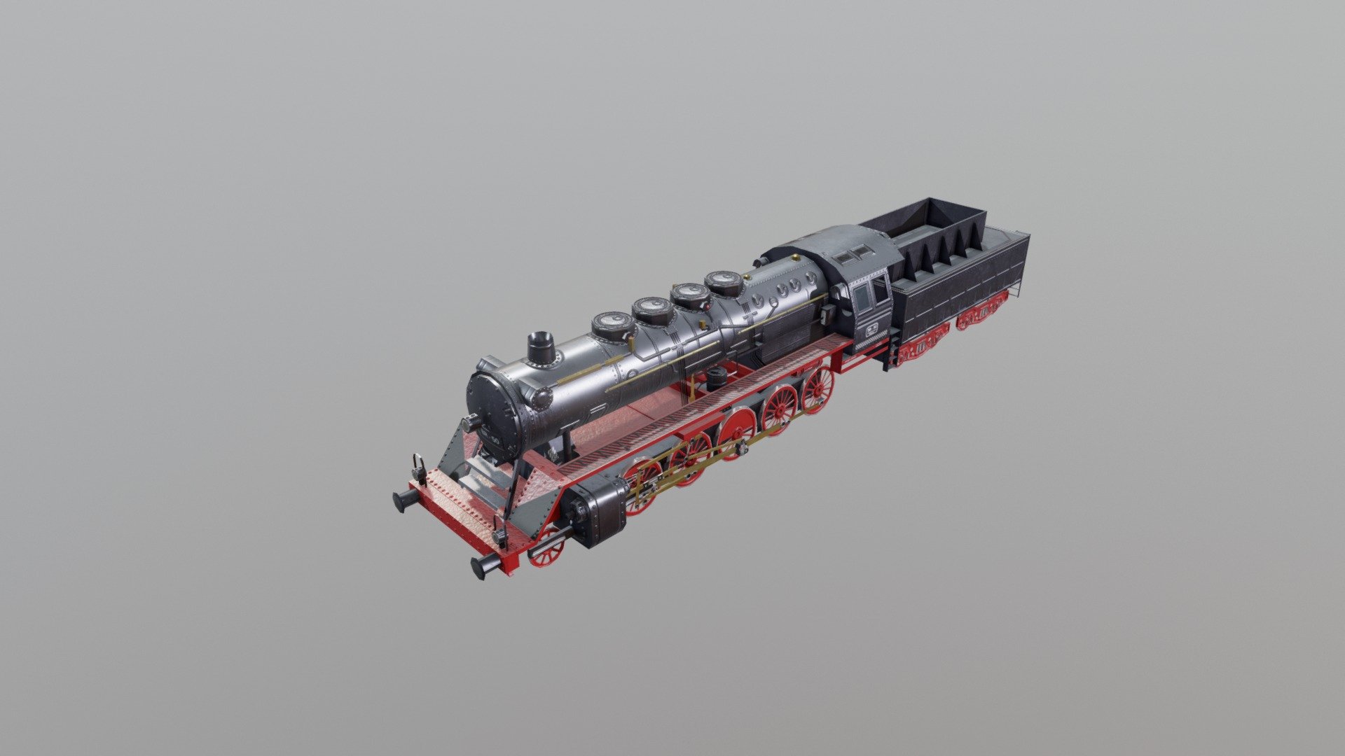 Steam locomotive DRB Baureihe 50 - Download Free 3D model by David Gray ...