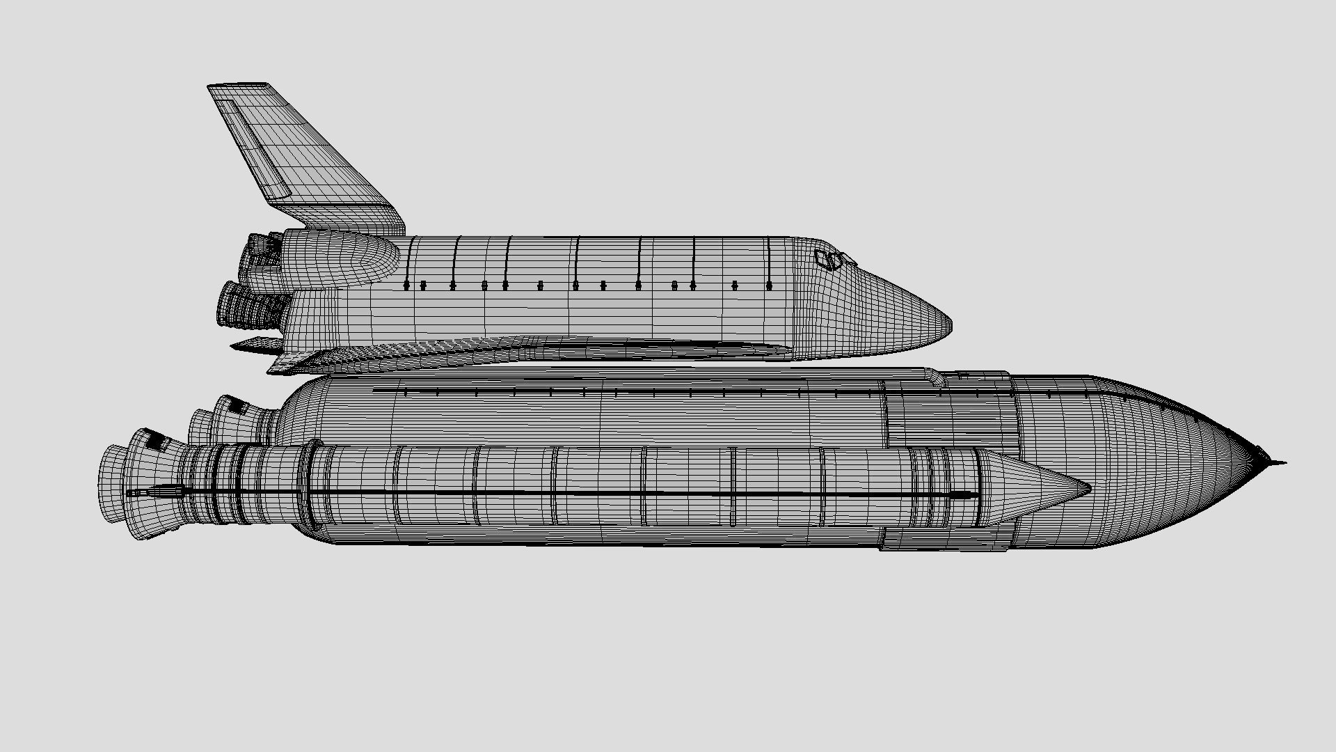 NASA: Shuttle (Wireframe) - 3D model by RitzSpikes (@britzspikes ...