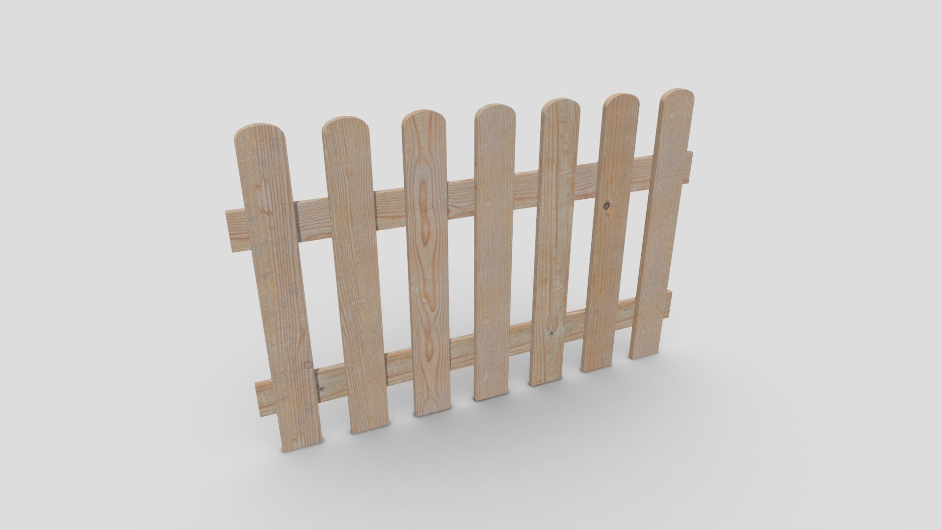 CC0 - Woode Fence - Download Free 3D model by plaggy [39c5f9a] - Sketchfab
