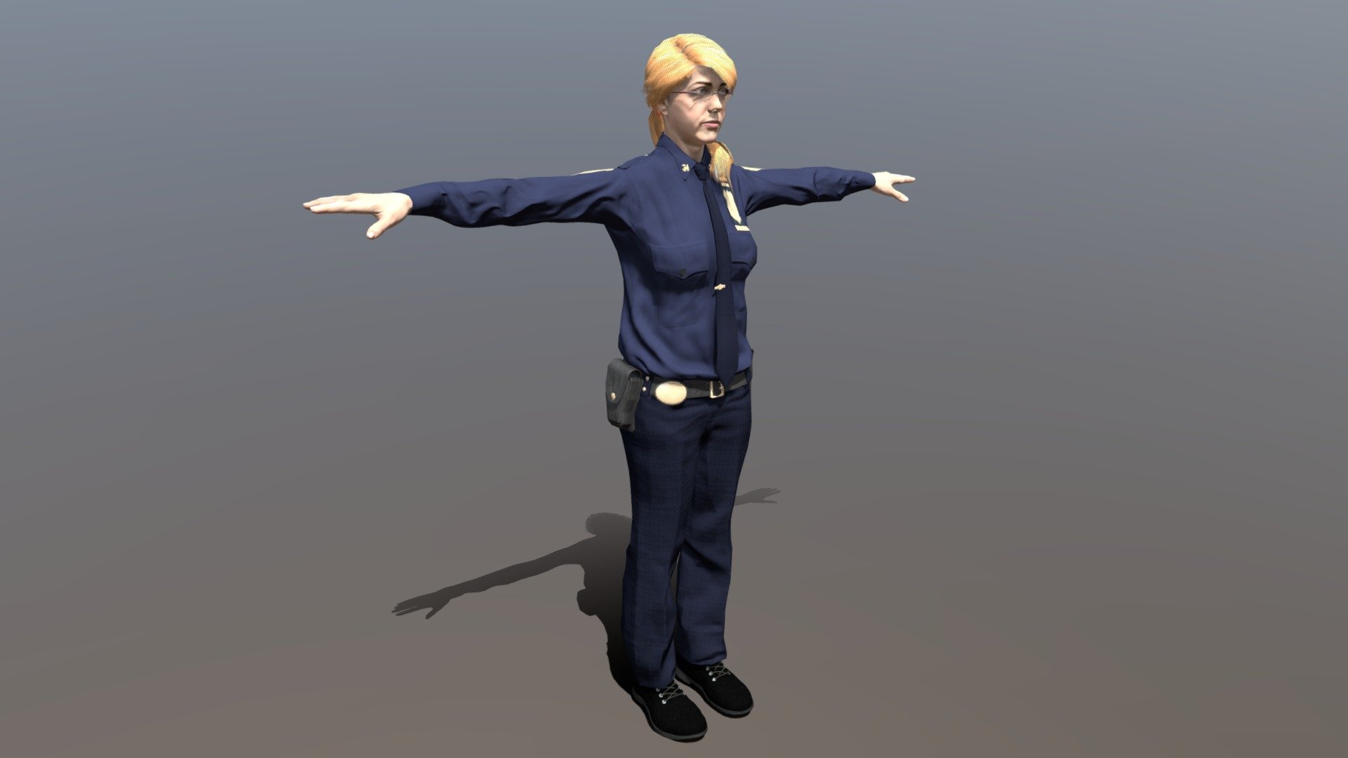 Female Police Officer (PC/Console) - Download Free 3D model by Leonardo ...