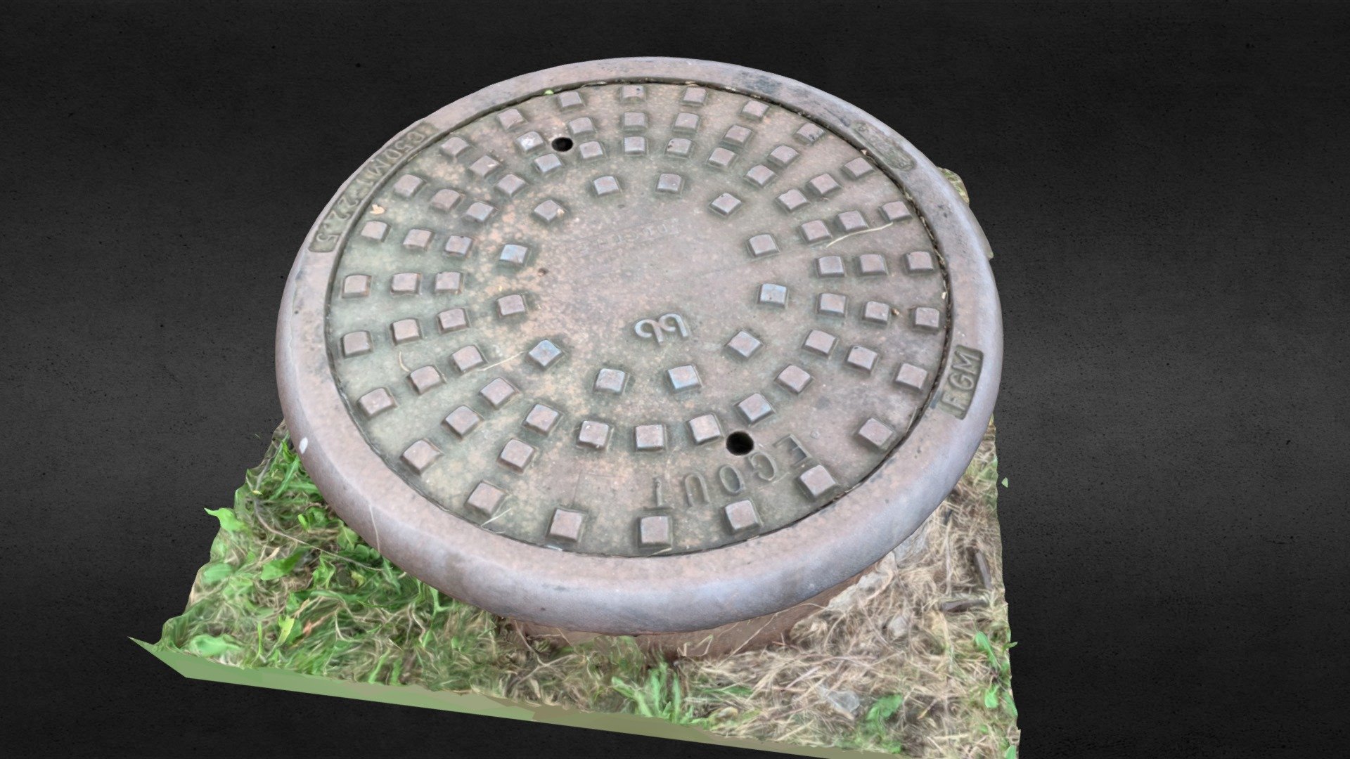 Protruding Manhole Cover - 3D model by Hydrand Photogrammetry (@picxels ...