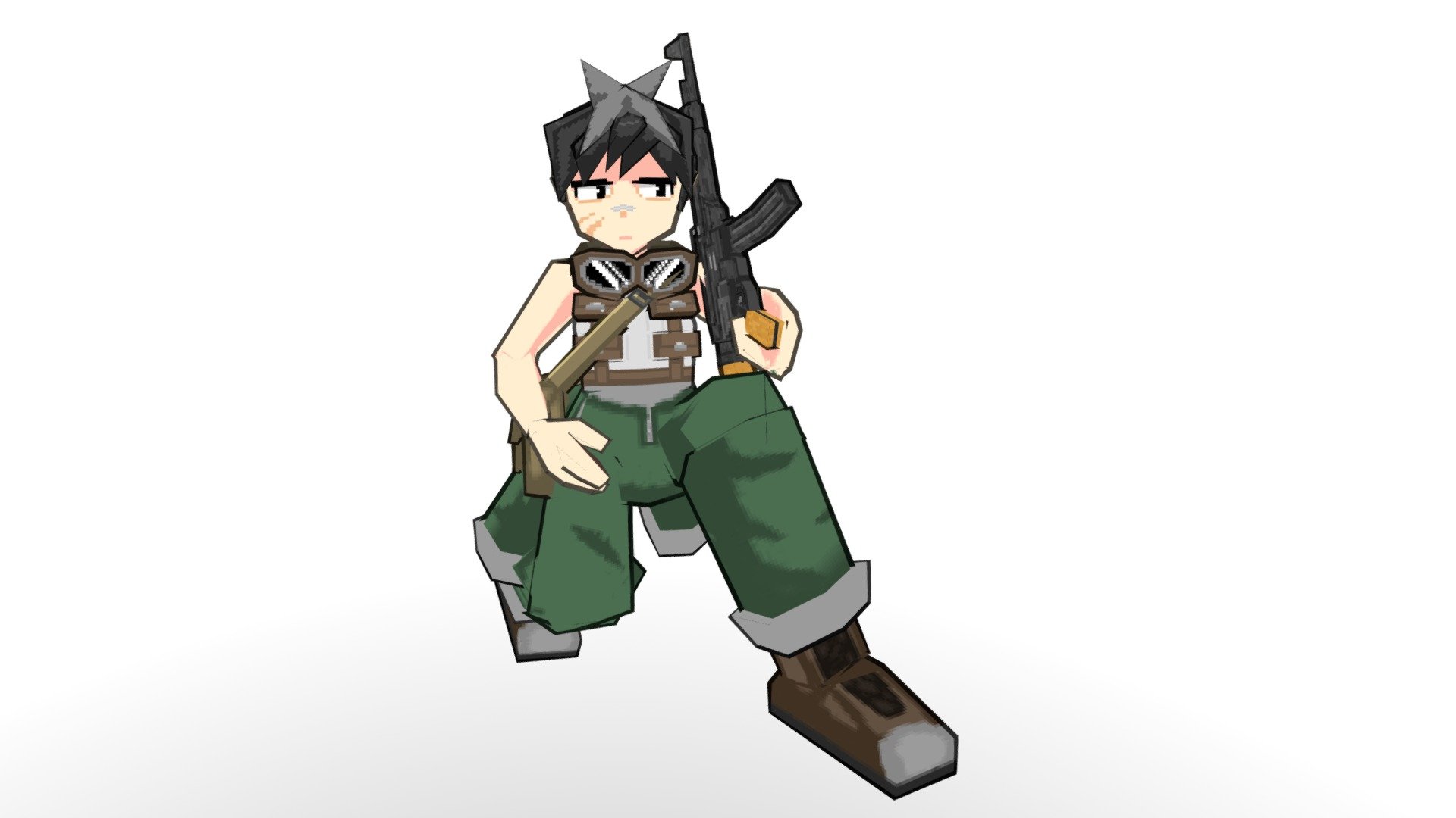 Christian Gunfield/low poly PSX style - Buy Royalty Free 3D model by ...