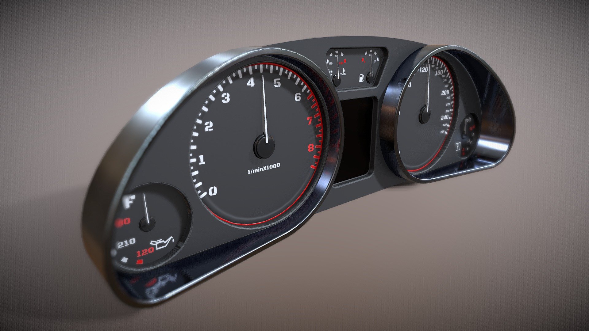 3D PBR Gauge Set - Audi R8 V8 - Download Free 3D model by Mustafa Özgen ...