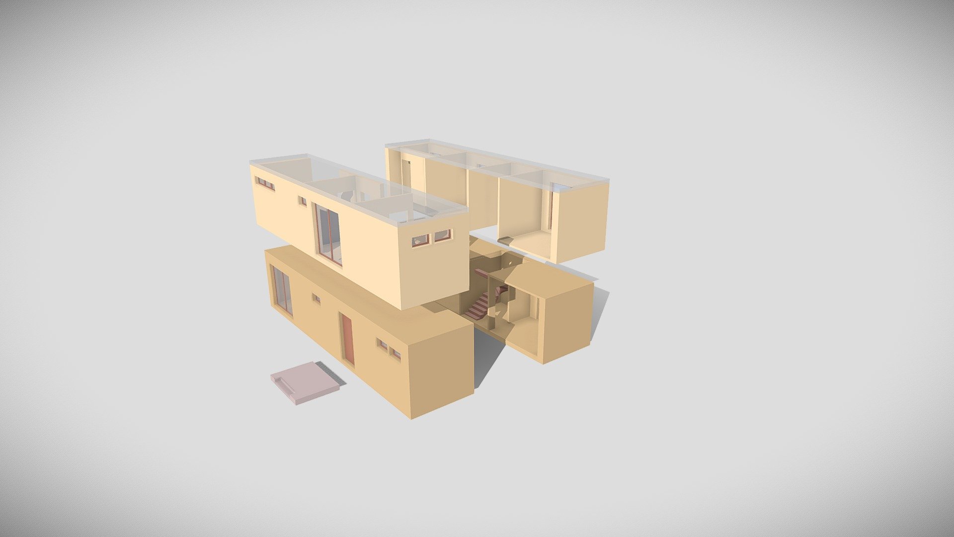 Modular house - 3D model by smolaaa [39c9bec] - Sketchfab
