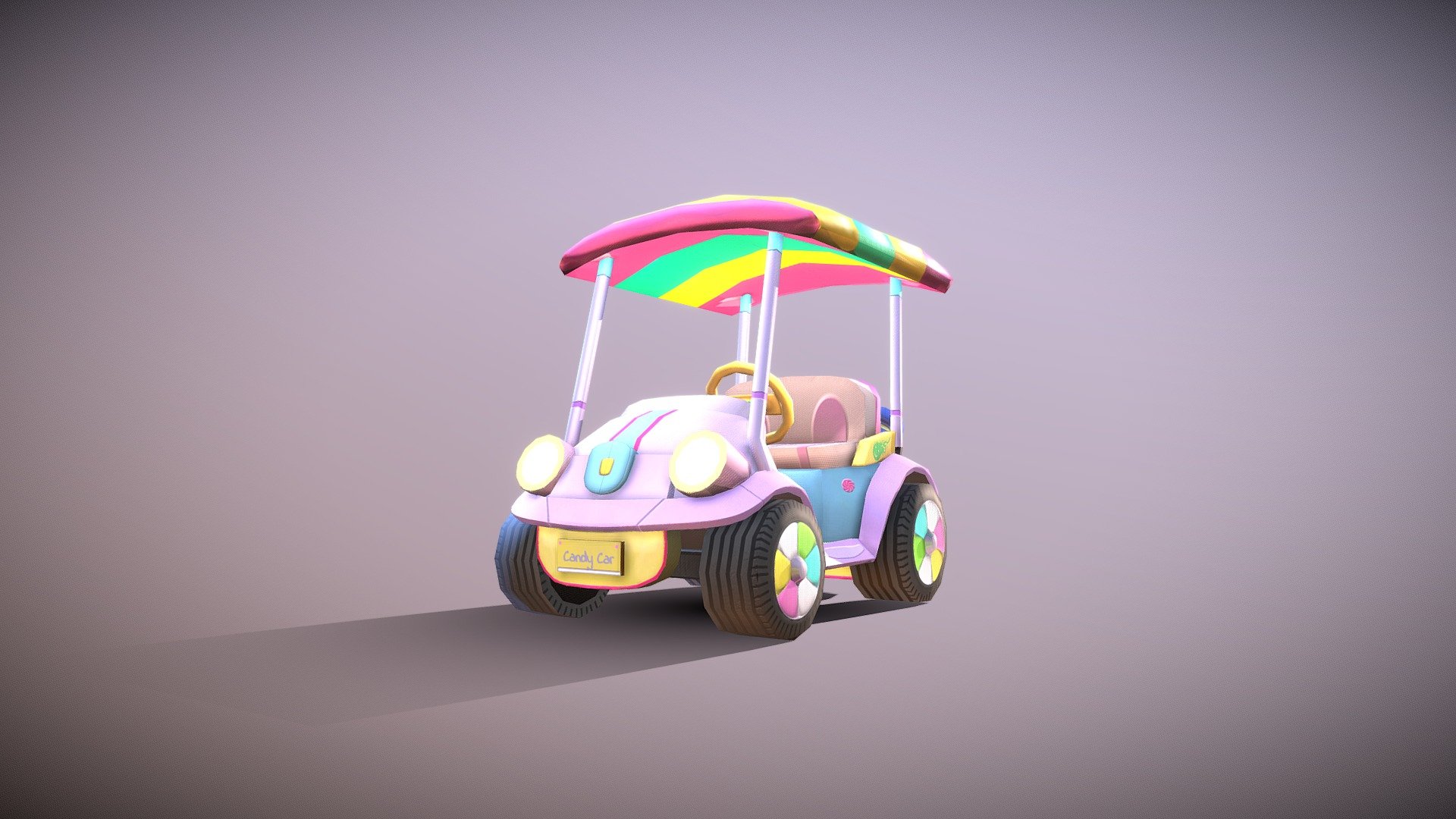 Candy Car | IWB - 3D model by Low Poly Models (@LowPolyModelsWorld ...