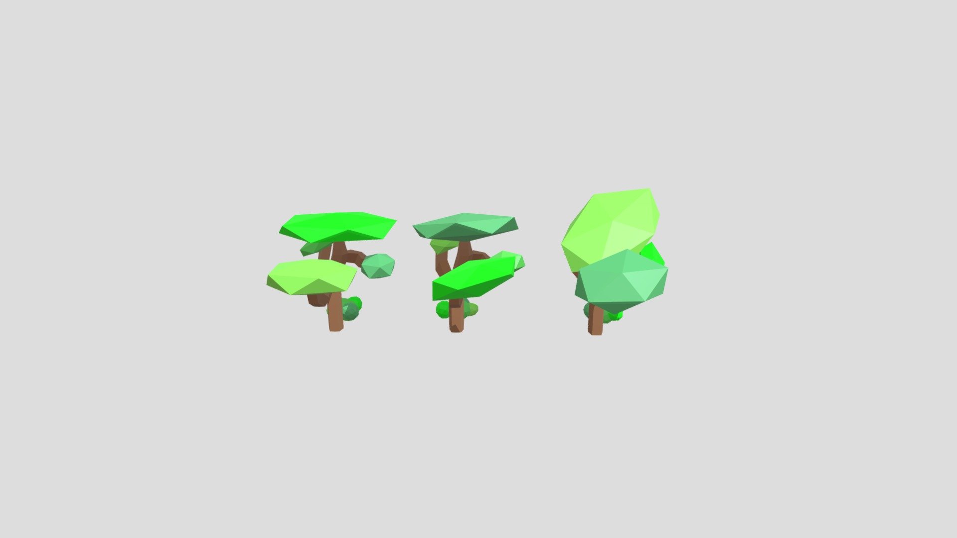 low-poly Bushes and Trees 1 - Download Free 3D model by Jackson_Mellory ...