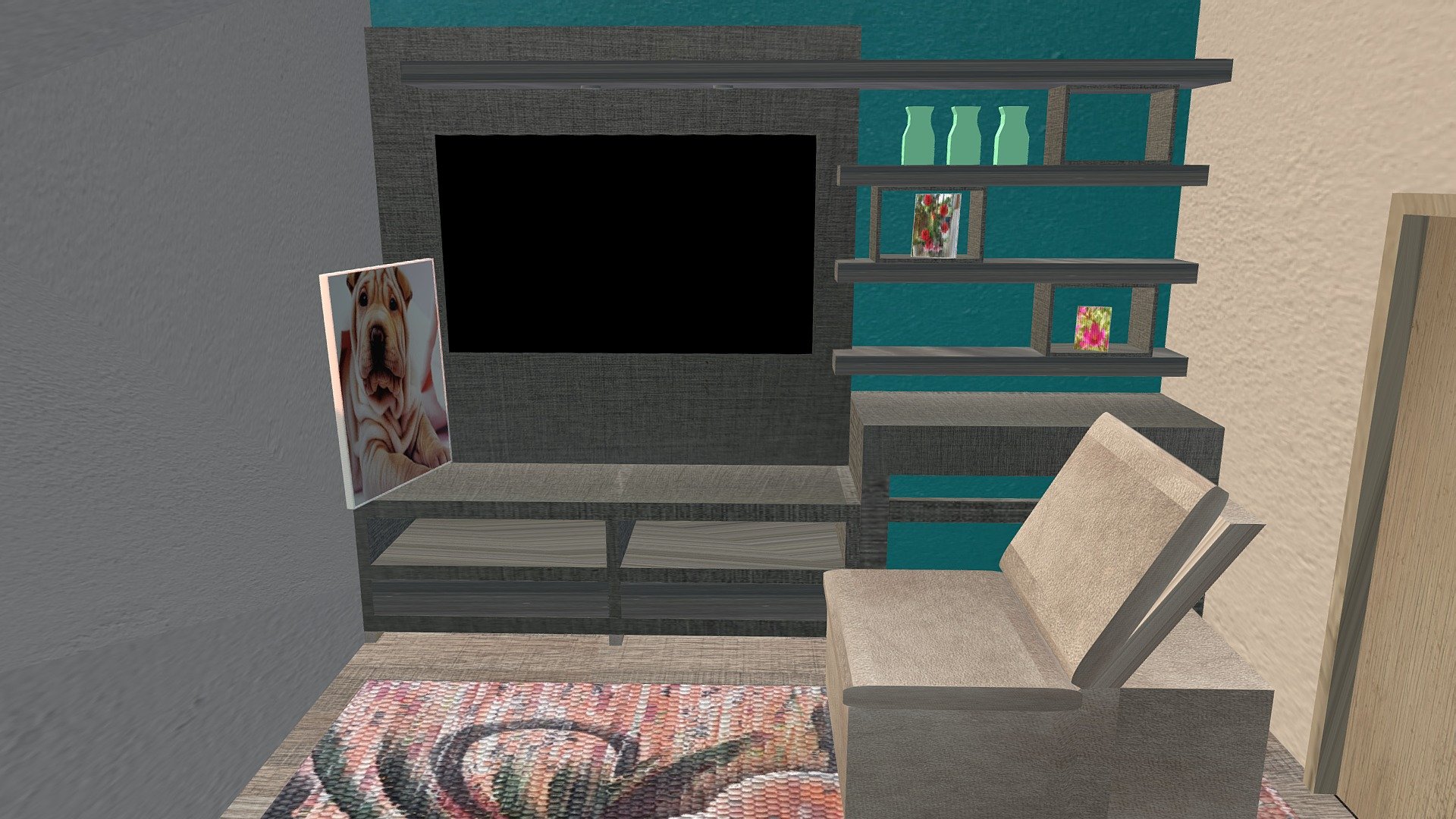 Living Room - 3D model by Dhanzo [39d02c8] - Sketchfab