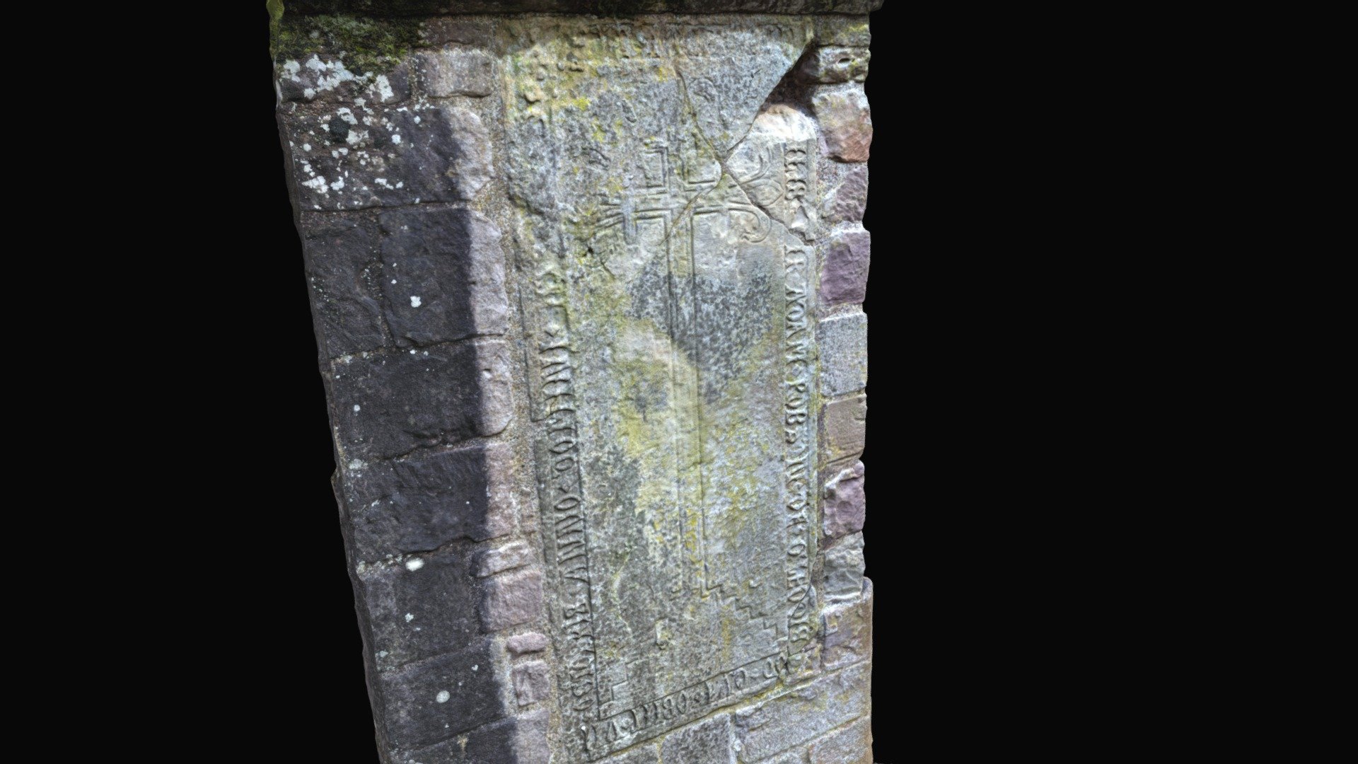 Dryburgh Abbey, calvary graveslab - 3D model by Gnomonsland [39d0ab4 ...
