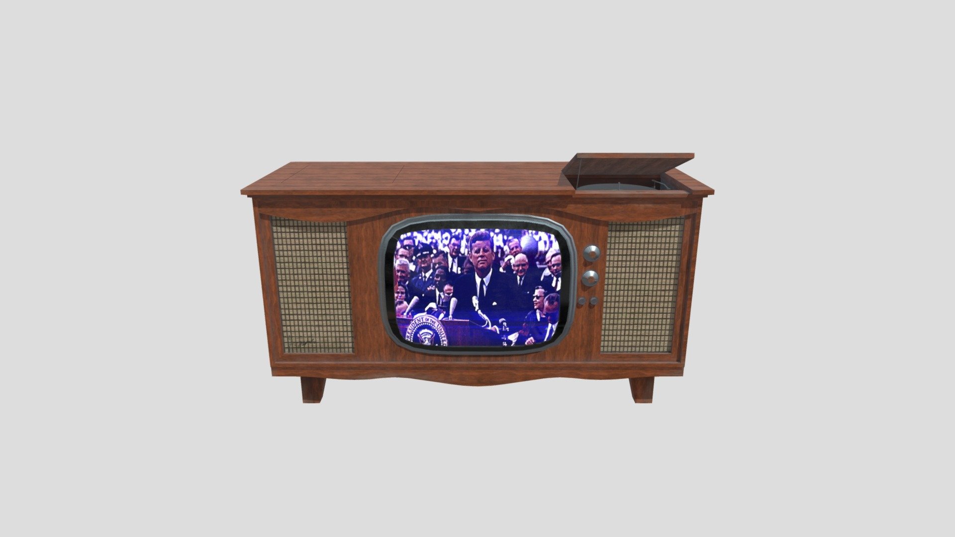 Vintage Console TV - 3D model by jacobsiepker1 [39d1e88] - Sketchfab