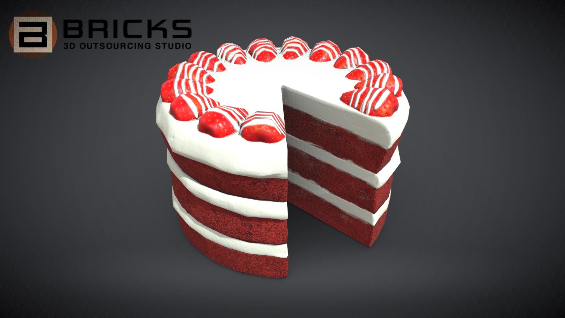 RedVelvetCakeChart - Buy Royalty Free 3D model by Bricks Studio ...