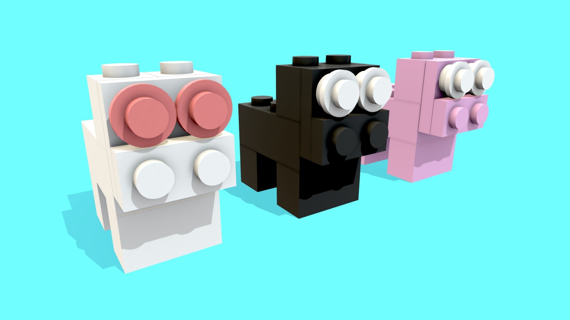 LEGO Pigs Pack - 3D model by dbr3d [39d5e4d] - Sketchfab