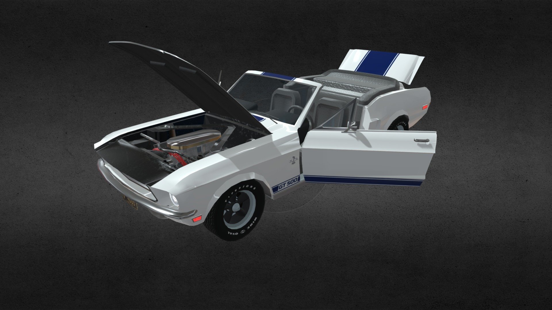 Ford Mustang Convertible 1968 - 3D model by maikchaos [39da248] - Sketchfab