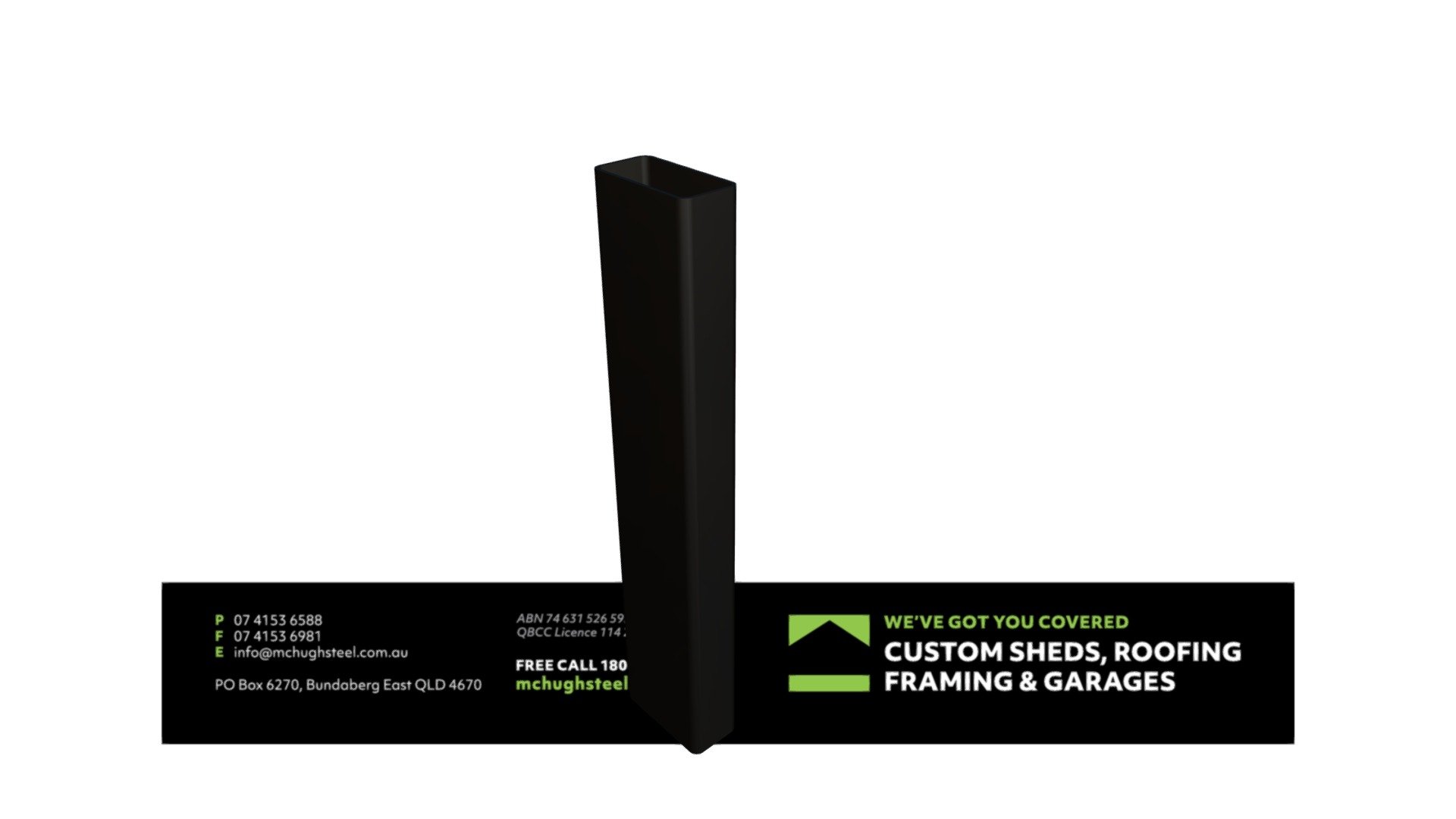 Rectangular Hollow Section Post 100x50 - 3D model by mchughsteel ...