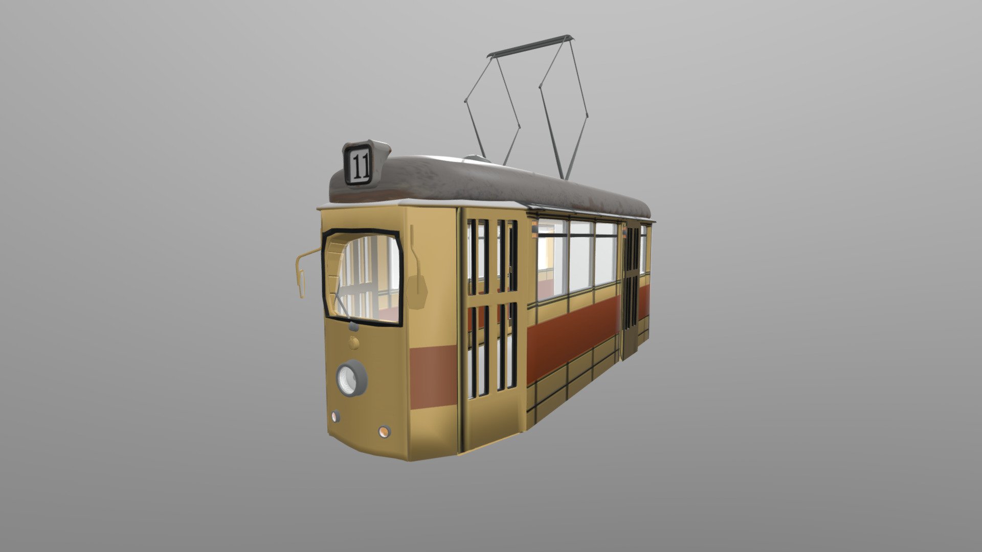 1960´s Tram - 3D model by blackrave [39dd7eb] - Sketchfab