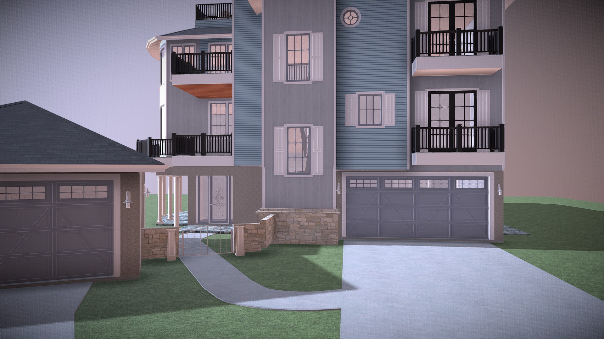 Custom Home - Download Free 3D model by milphl [39def47] - Sketchfab