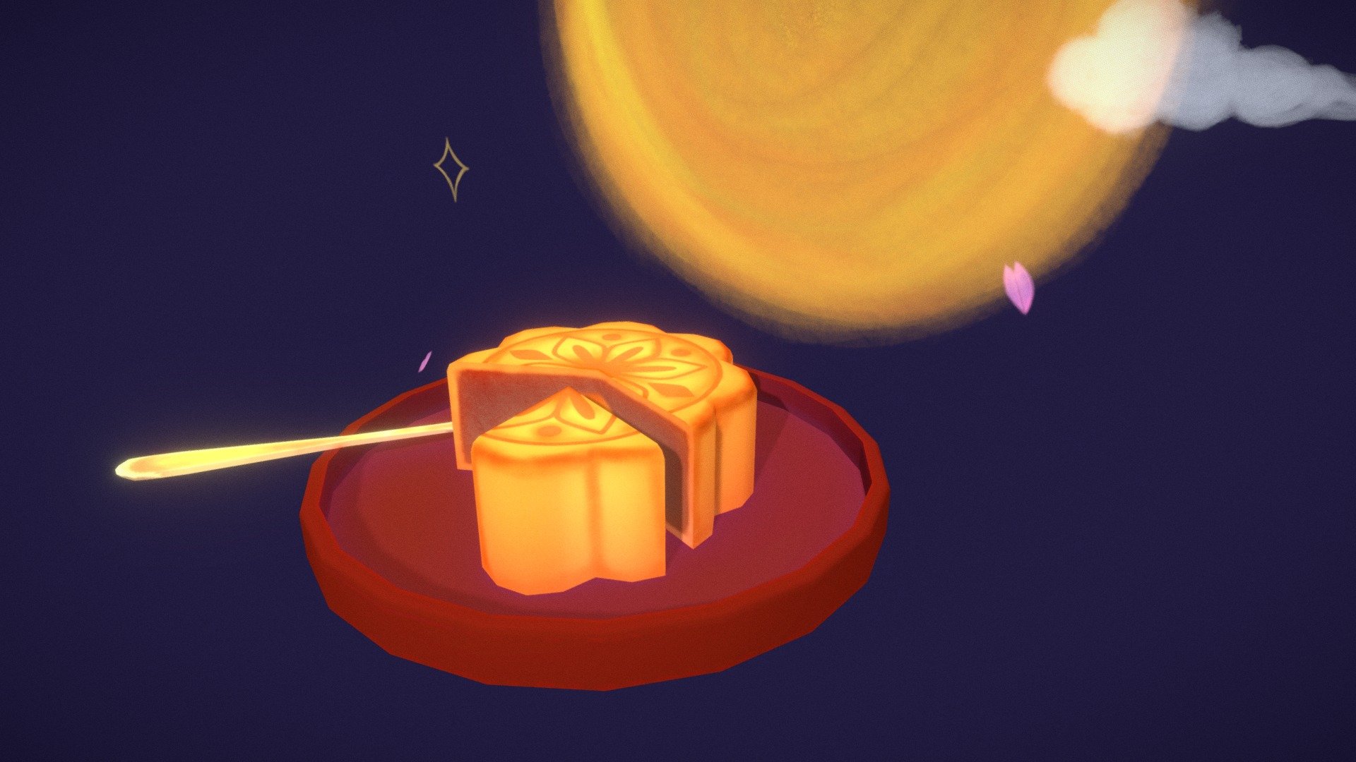 Mooncake - 3D model by croissantbakery (@chococroissant1013) [39e130f ...