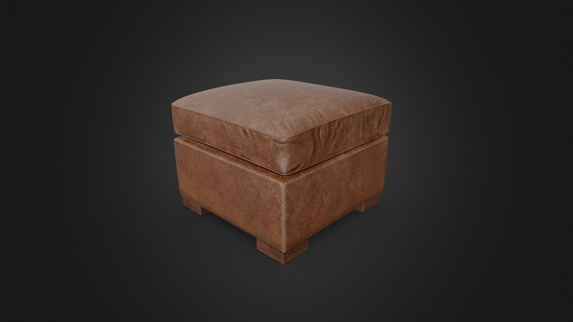 Collins Leather Ottoman - 3D model by red-polygon [39e3a7a] - Sketchfab