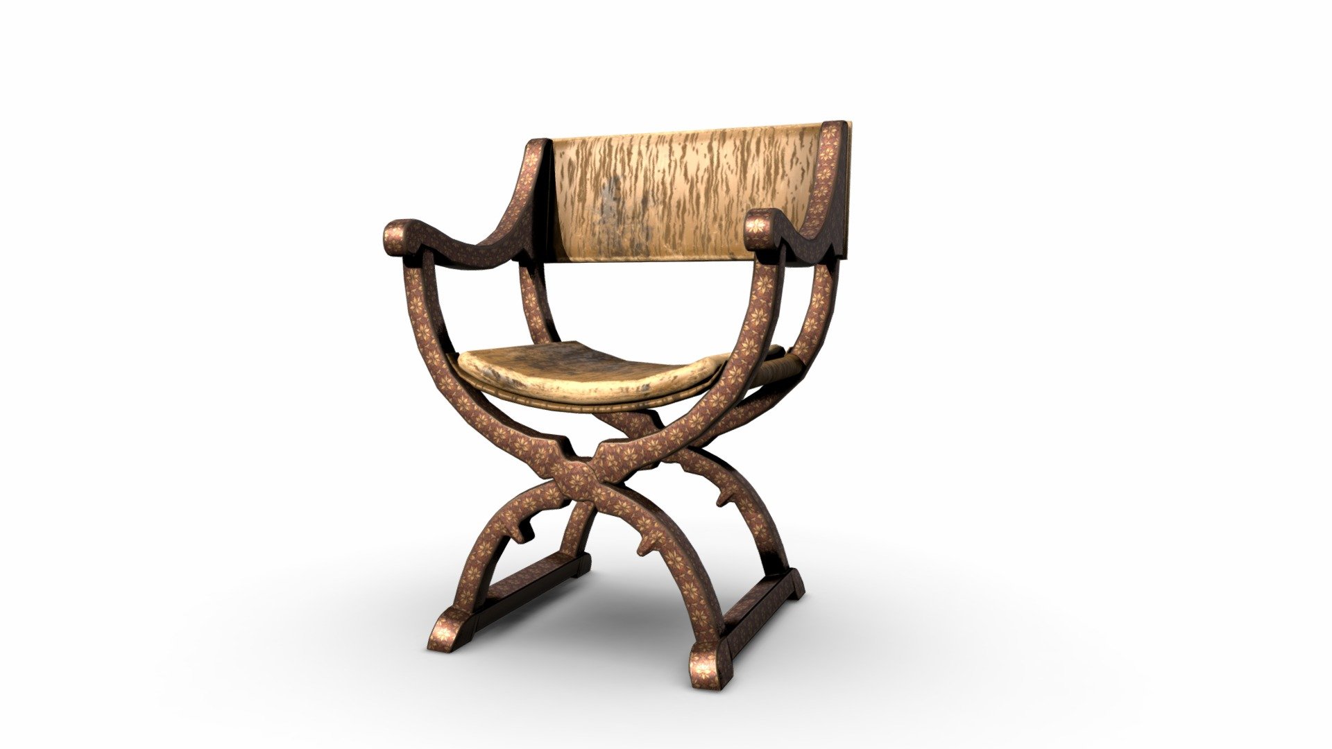 Rome Wooden Chair (Curule) - 3D model by berkay.id [39e8f3d] - Sketchfab