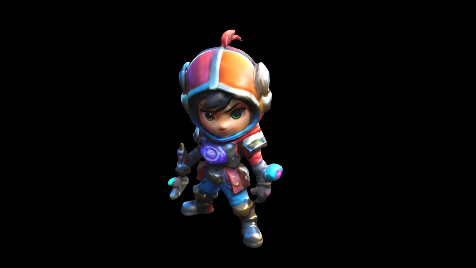 An action-packed character from a video game wit - Download Free 3D ...