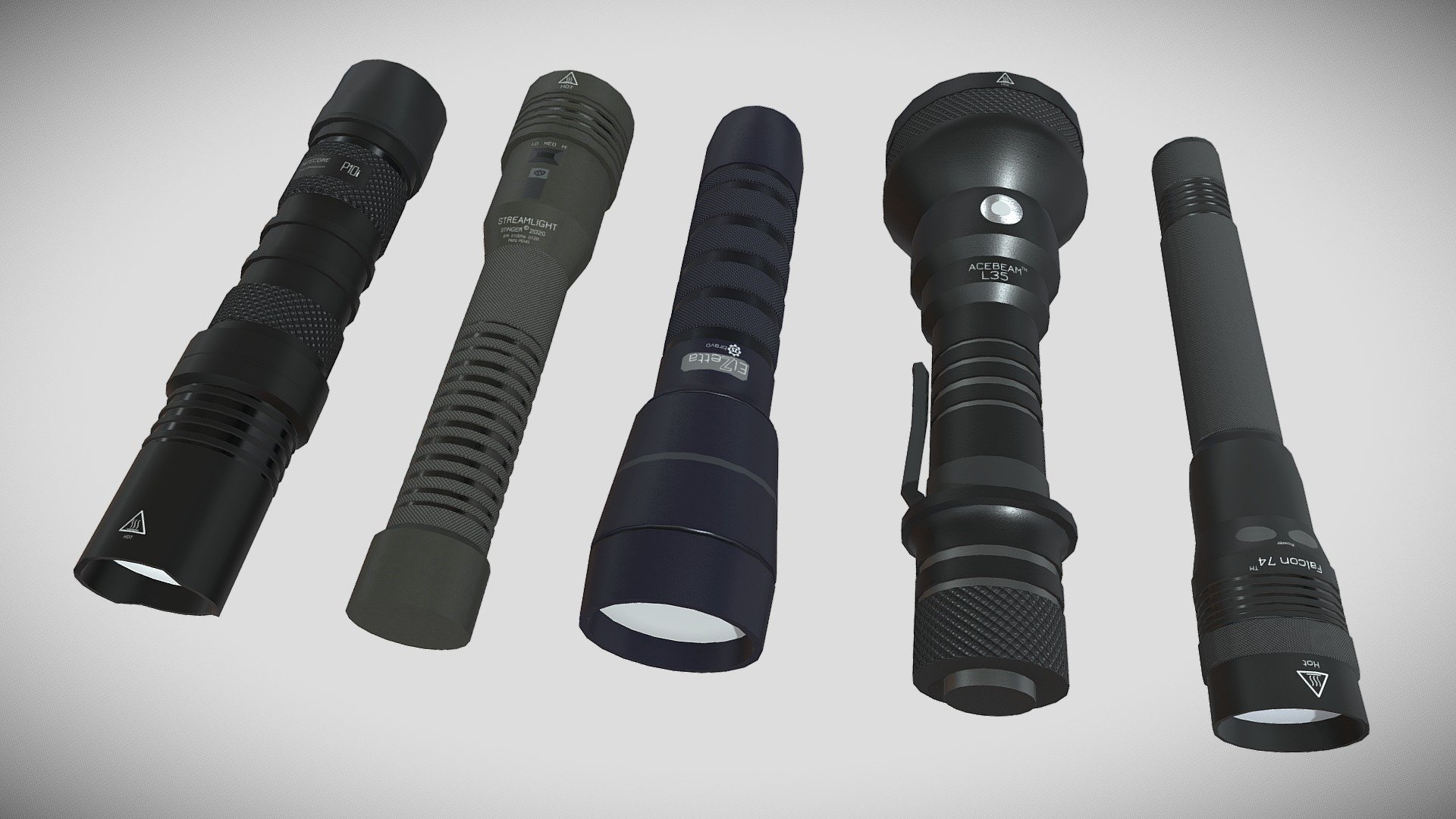 Flashlights - 3D model by TryFox [39ee946] - Sketchfab