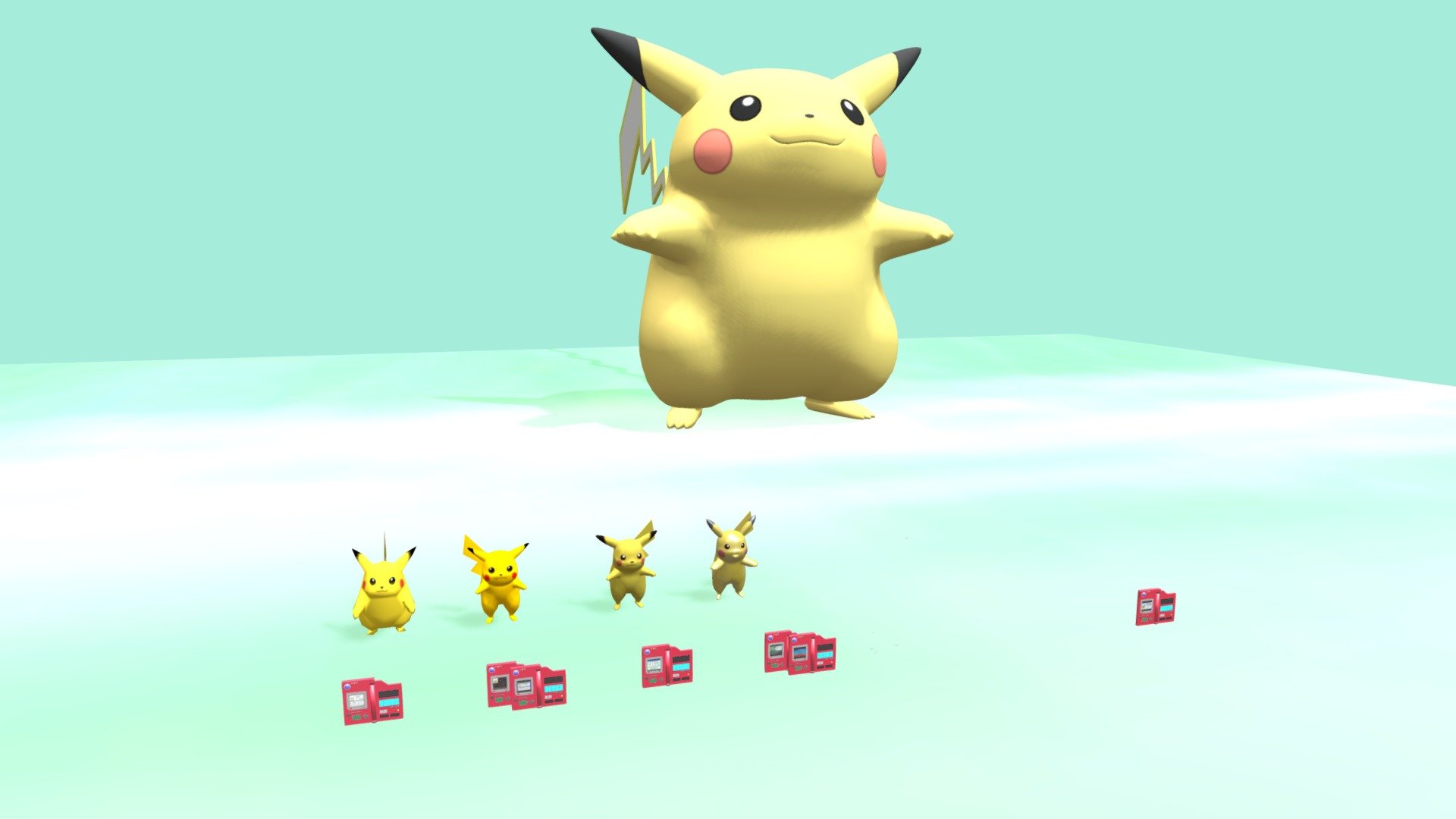 pikachonk -> pikachu -> ... pikachonk - 3D model by esugcp [39ef1f8 ...