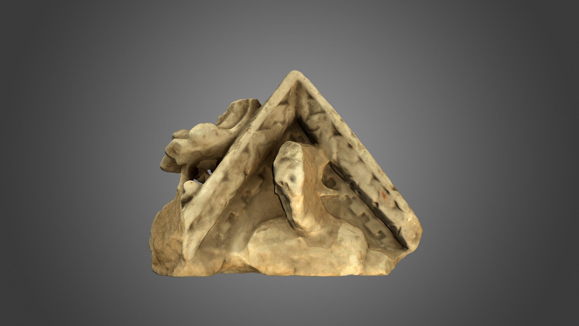 203 Timpaan met Buste - 3D model by Erfgoed 's-Hertogenbosch ...