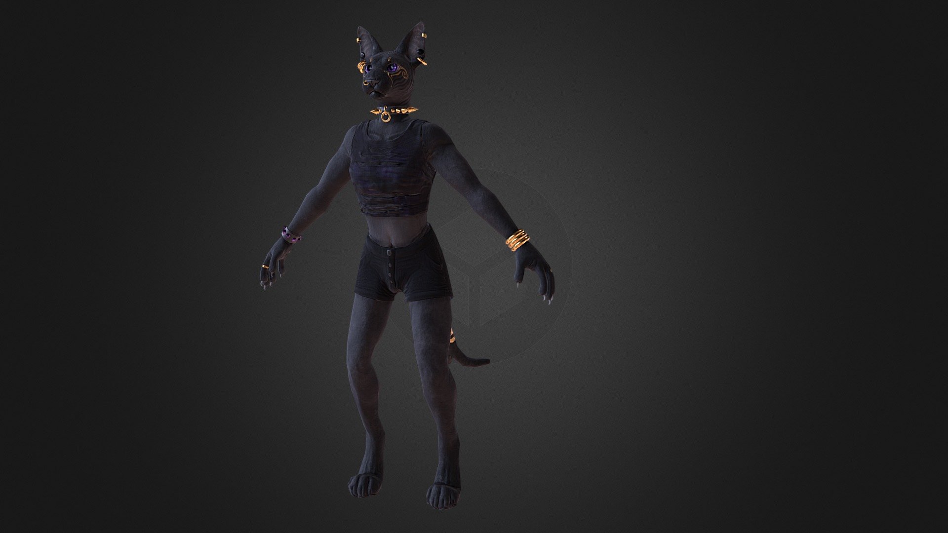 Anthro Sphynx - 3D model by MadelineWidmyer [39f15ef] - Sketchfab