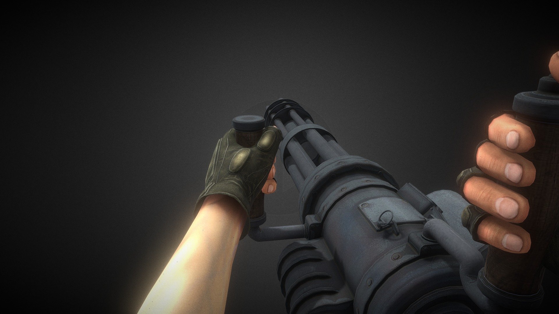 Minigun Animated - Download Free 3D model by TWORKS (@trbrick) [39f776f ...