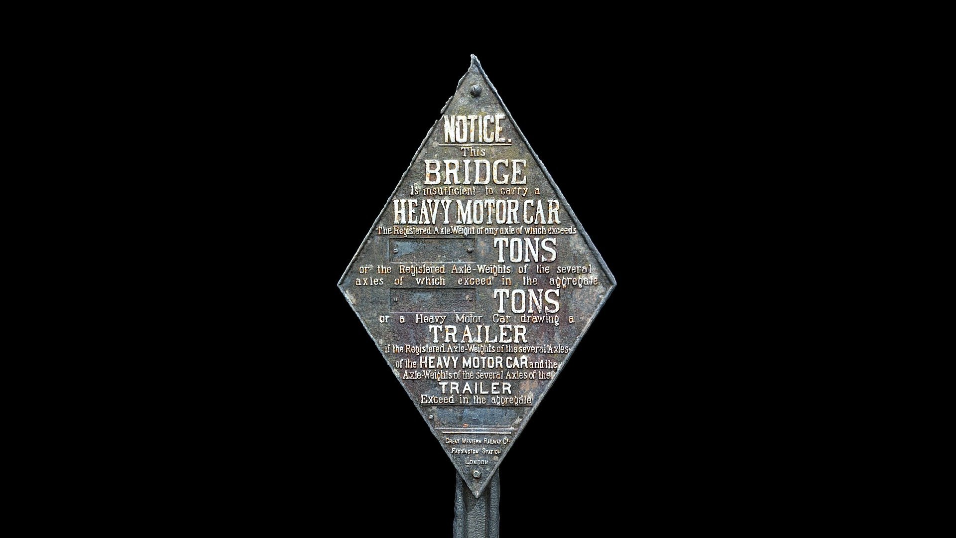 Llangynidr Locks, Breconshire - Sign - Download Free 3D model by Connor ...