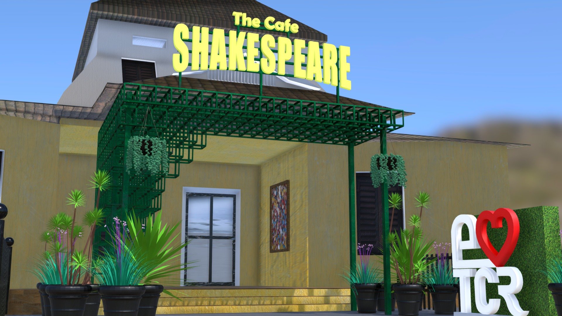 The Cafe Shakespeare - 3D model by Anjith (@anjithkrish89) [39fdb00 ...