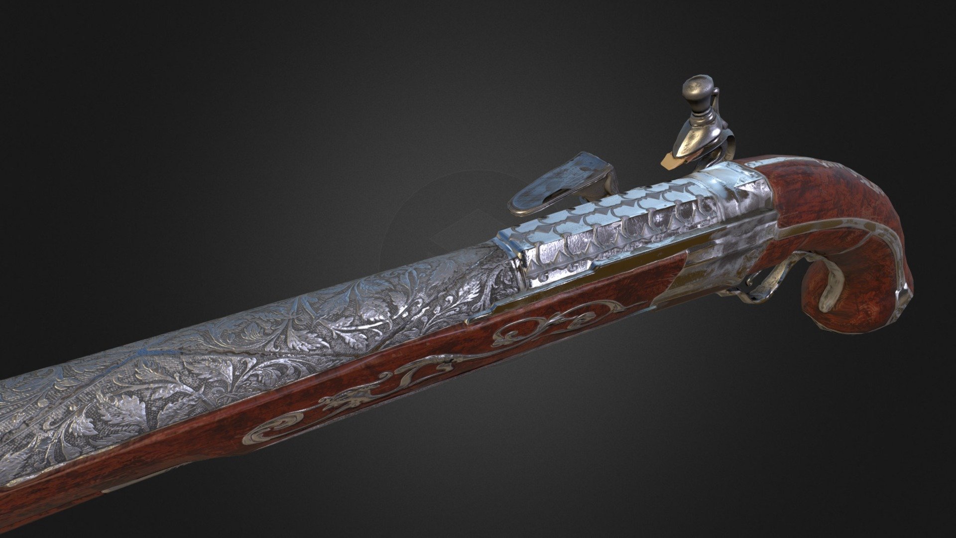 3D Flintlock Game Asset - 3D model by Maxwell R Taylor (@MaxwellTaylor ...
