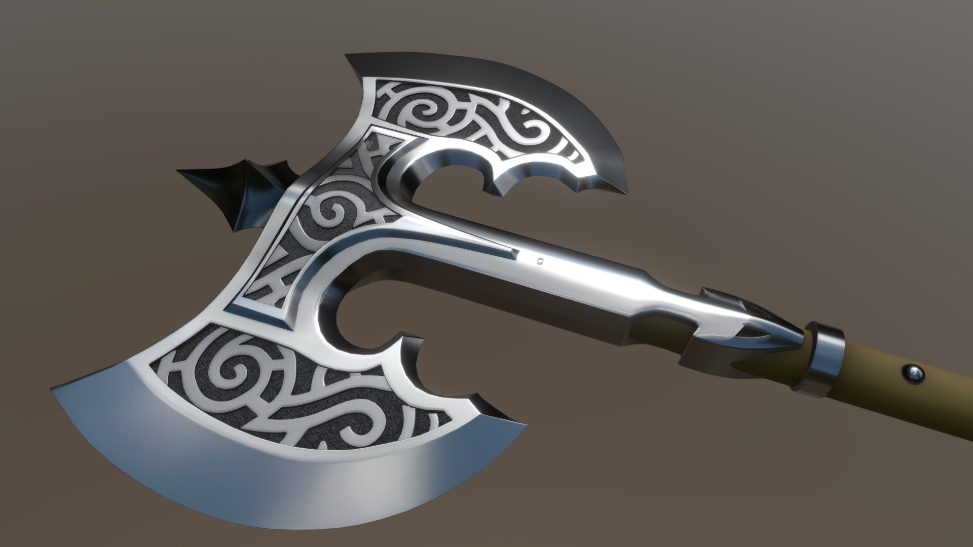 Skyrim, Steel Battle Ax_WIP - 3D model by afriedlander [3a02138 ...