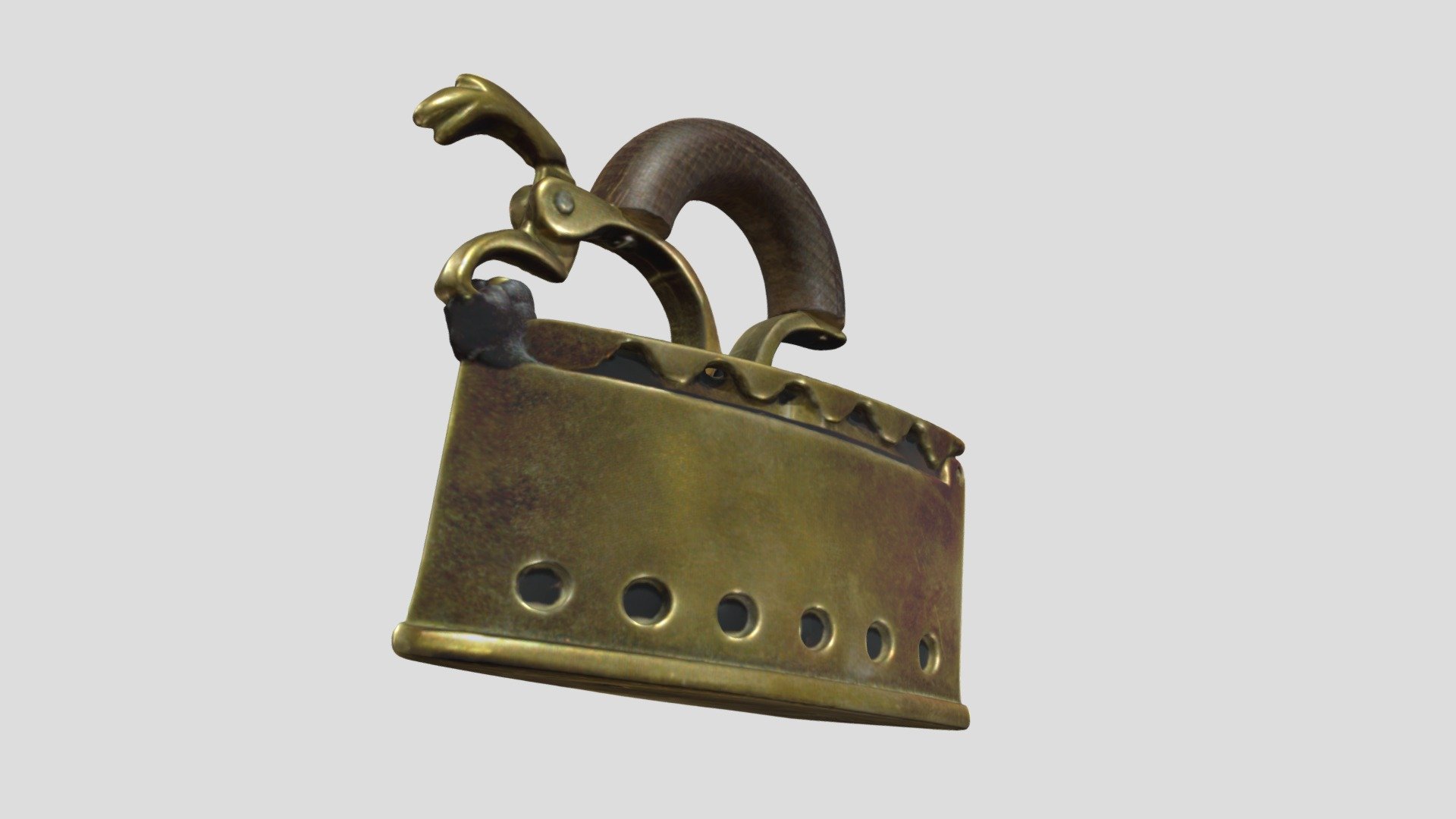 Small Brass Coal Iron - 3D model by Aberdeen City Libraries ...