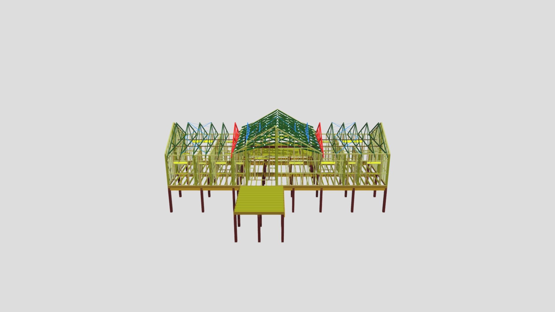 Timber Frame 3D- Sample - 3D model by Top Trusses (@toptrusses ...