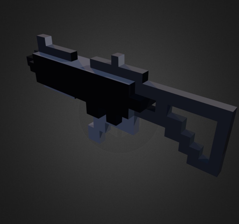 Voxel SMG Gun - 3D model by kumar.akhilesh123456 [3a0a30a] - Sketchfab